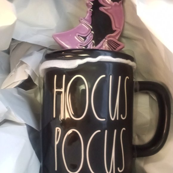 Rae Dunn | Dining | Rae Dunn Halloween Mug Hocus Pocus With Top | Poshmark